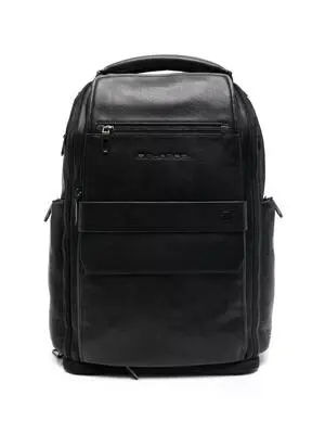 PIQUADRO Zip-up Leather Backpack