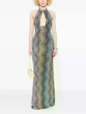Missoni Maxi Dress With Cut-out Detail - Grey