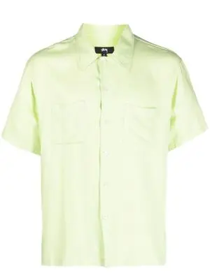 StÜssy Contrast Pick Stitched Shirt - Lime
