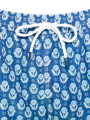 Fedeli Floral Print Swim Shorts - Blue