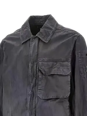 C.P. COMPANY 50 Fili Wax Zipped Lens Overshirt - Grey