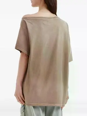 MUSIUM DIV. Printed Boat Neck T-shirt