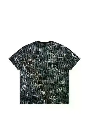 AAPE BY *A BATHING APE Patterned Crewneck T-shirt - Grey