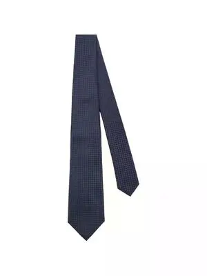 Kiton Patterned Neck Tie - Blue