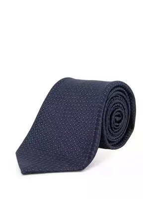 Kiton Patterned Neck Tie - Blue
