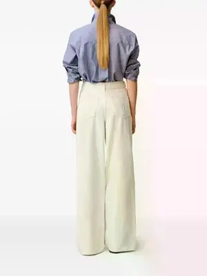 Claudie Pierlot Embroidered Wide-leg Jeans