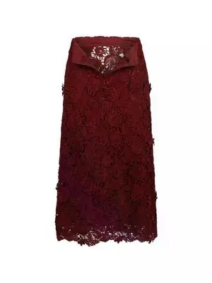 Valentino Garavani Floral-lace Midi Skirt