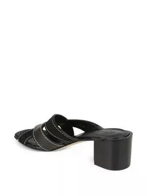 TOD'S Crossover Stitch Sandals - Black