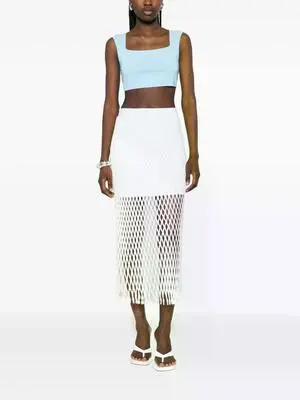 Max Mara Sleeveless Square-neck Top