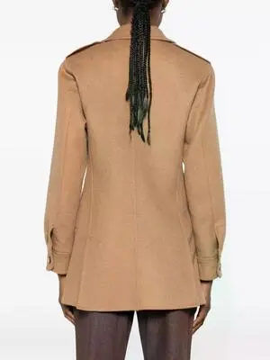 Max Mara Button-fastening Jacket With Flap Pockets