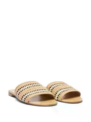 Casadei Amalfi Flat Sandals - Neutrals