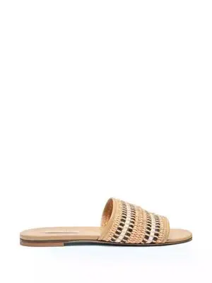 Casadei Amalfi Flat Sandals - Neutrals