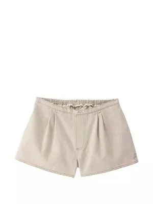 Jacquemus Le Short De Nimes Amelo Pleated Shorts - Neutrals