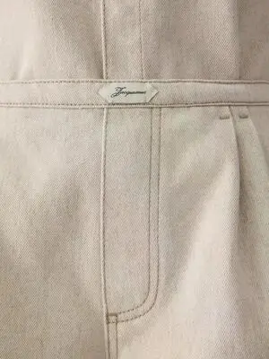 Jacquemus Le Short De Nimes Amelo Pleated Shorts - Neutrals
