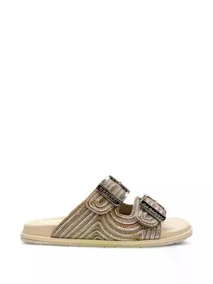 Casadei Birky Tahiti Buckle-strap Sandals - Neutrals