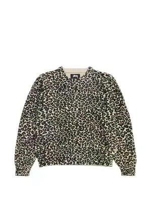 StÜssy Leopard Crewneck T-shirt