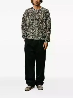 StÜssy Leopard Crewneck T-shirt
