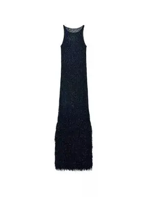 Giorgio Armani Sequined Fringed Maxi Dress