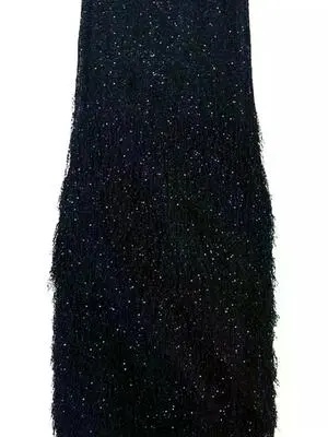 Giorgio Armani Sequined Fringed Maxi Dress
