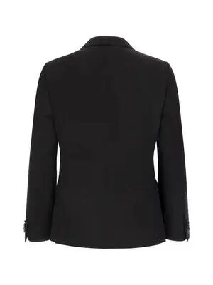 Zegna Mirror Lapels Pleated Wool Dress - Black