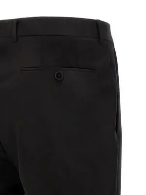 Zegna Mirror Lapels Pleated Wool Dress - Black
