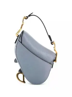 Dior Saddle Handbag Leather Micro Satchel - Blue