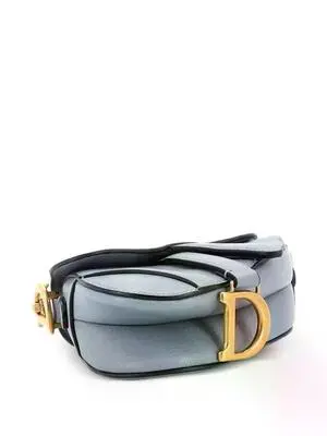 Dior Saddle Handbag Leather Micro Satchel - Blue