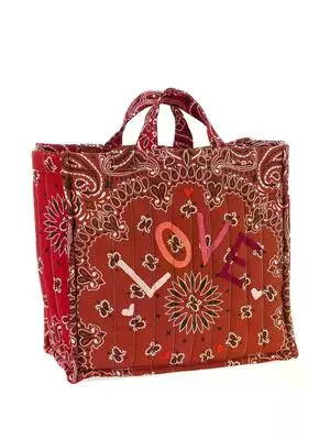 CALL IT BY YOUR NAME Cabas Quilted Bandana Print Shopping Bag
