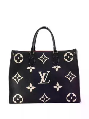 LOUIS VUITTON Onthego Mm Tote Bicolor Monogram Empreinte - Black