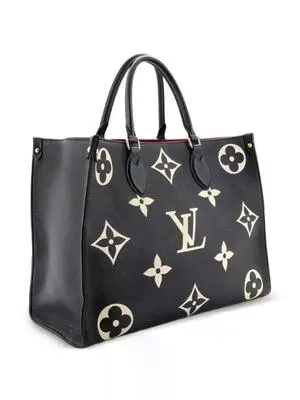 LOUIS VUITTON Onthego Mm Tote Bicolor Monogram Empreinte - Black
