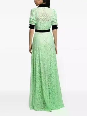 MIAU BY CLARA ROTESCU Bergamot Lace Maxi Dress
