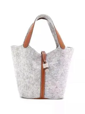 Hermès Picotin Lock Mm Bucket Bag Felt With Leather - Brown