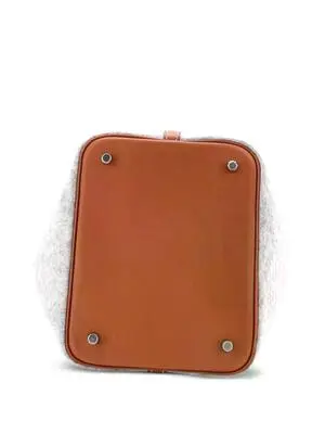 Hermès Picotin Lock Mm Bucket Bag Felt With Leather - Brown