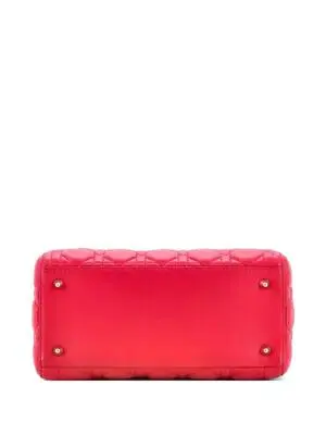 Dior Lady Medium Satchel Cannage Quilt Lambskin - Pink