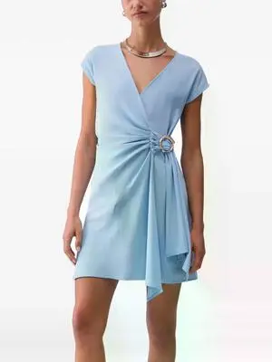 Liu Jo Embellished Wrap Mini Dress - Blue