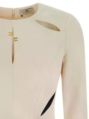 Elisabetta Franchi Cut-out Mini Dress - Neutrals