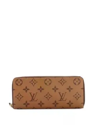 LOUIS VUITTON Clemence Wallet Reverse Monogram Canvas Small Wallets - Brown