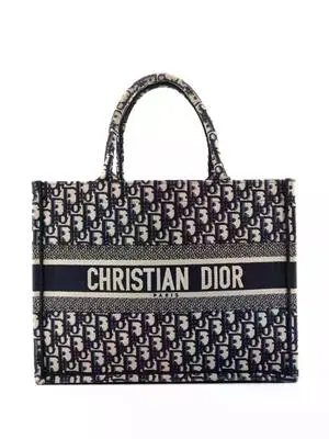 Dior Oblique Canvas Medium Tote Bag - Blue