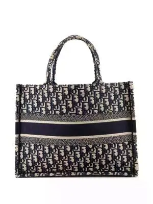 Dior Oblique Canvas Medium Tote Bag - Blue