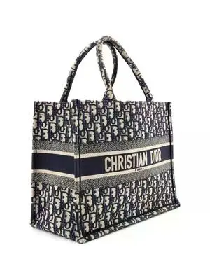 Dior Oblique Canvas Medium Tote Bag - Blue