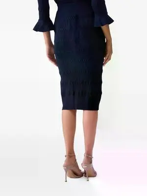Liu Jo Knit Midi Skirt With Gold-tone Buttons