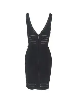 Herve Leger V-neck Bandage Midi Dress