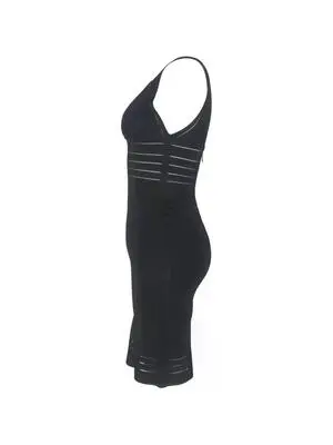 Herve Leger V-neck Bandage Midi Dress