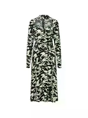 ROTATE BY BIRGER CHRISTENSEN Ellen Abstract-pattern Midi Dress