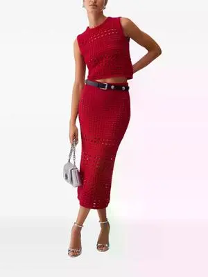 Liu Jo Crochet Knit Midi Skirt