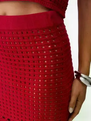 Liu Jo Crochet Knit Midi Skirt