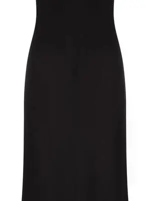 Max Mara Cady Draped Midi Dress - Black