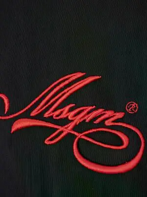 MSGM Embroidered Logo Crew-neck Sweatshirt - Black