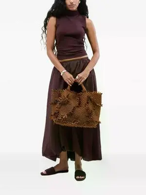 NAGHEDI St. Barths Woven Tote - Brown