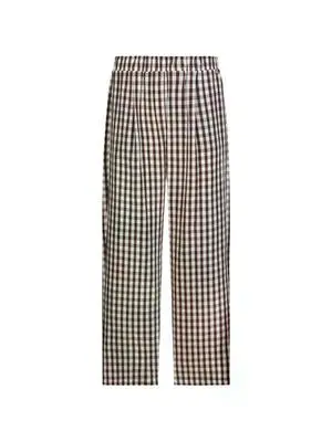 Liu Jo Gingham Checkered Trousers - Brown